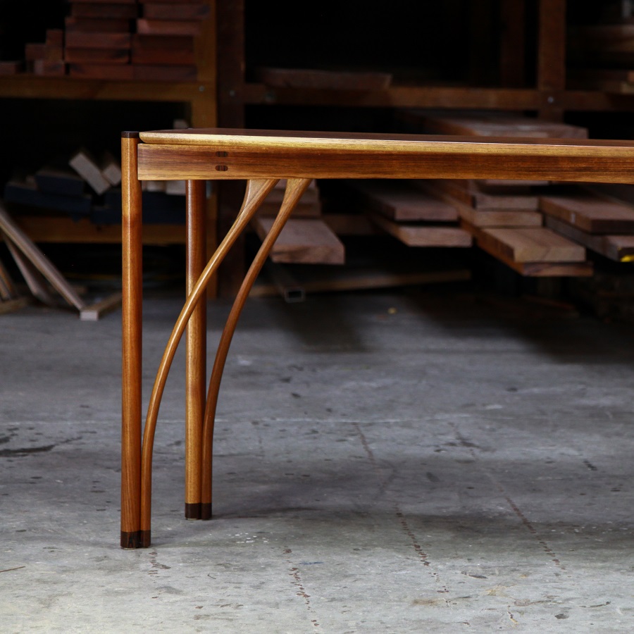 Stork Hall Table in Blackwood and Wenge - Dunstone Design