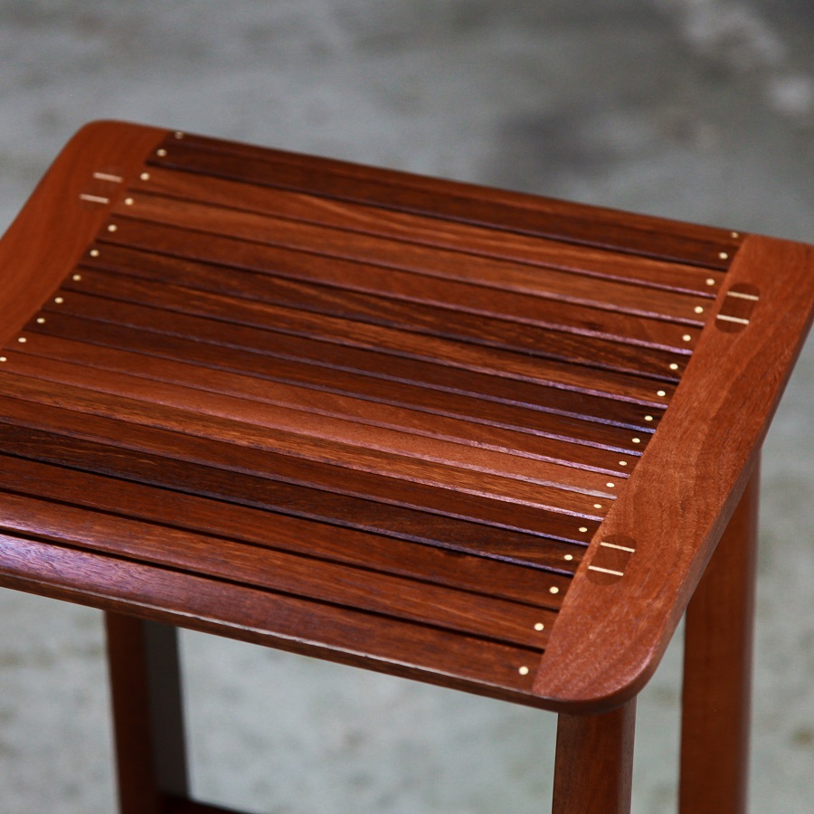 Waterfall Stools In Jarrah - Dunstone Design